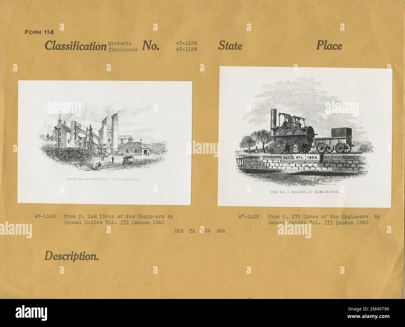 West Moor Colliery, Killingworth, and The No. 1 Engine at Darlington ...