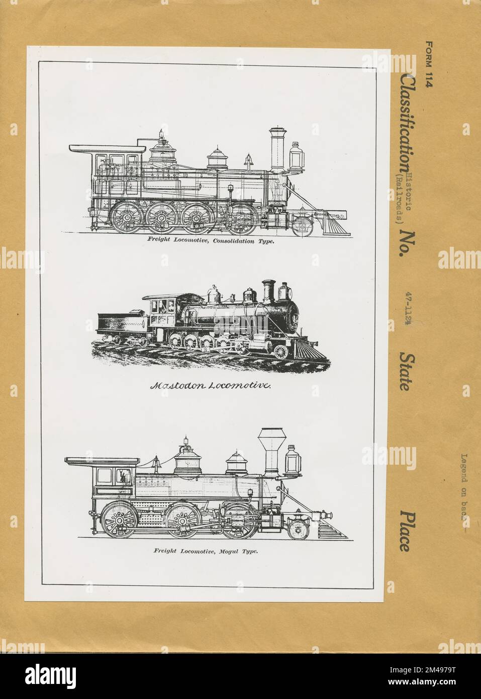 Freight Locomotive, Consolidation Type; Mastodon Locomotive; Freight ...