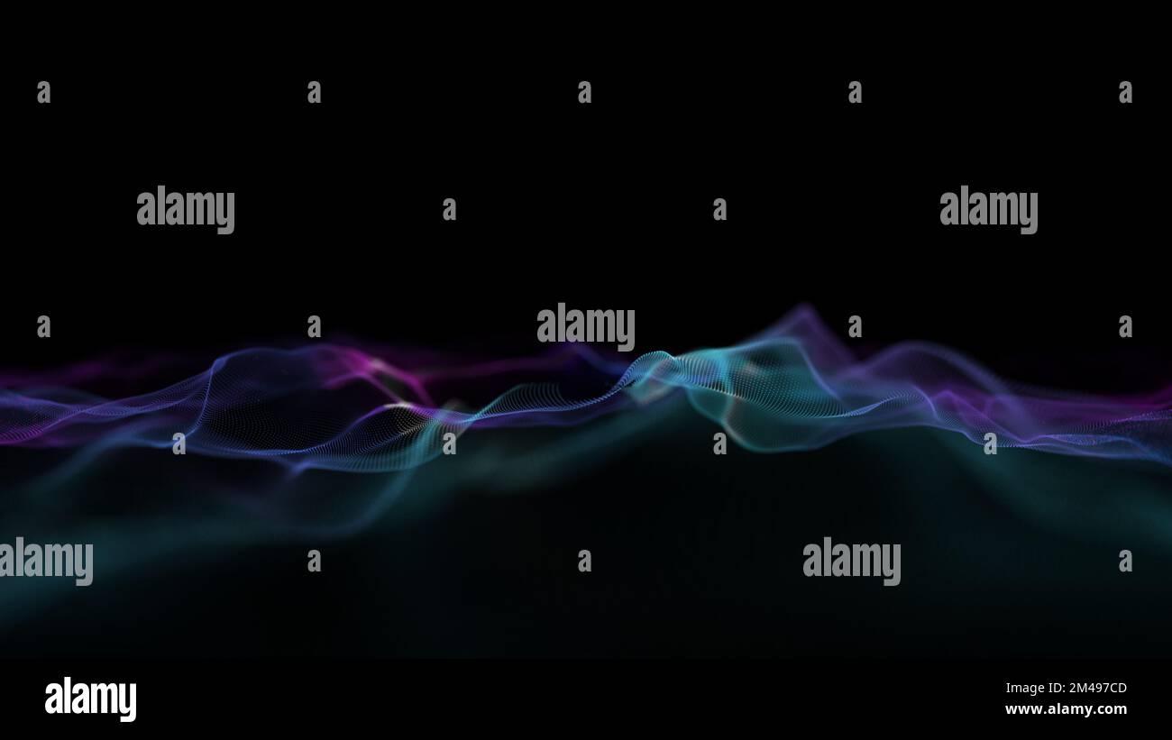 Sound wave purple wave abstract technology background. Purple ...