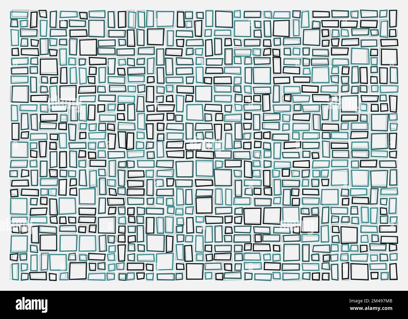 Abstract Offset Quads generative art background art illustration Stock ...