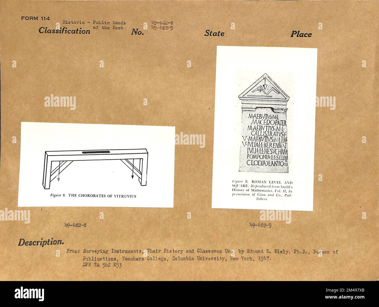 The Chorobates of Vitruvius, Roman Level and Square. Original caption ...