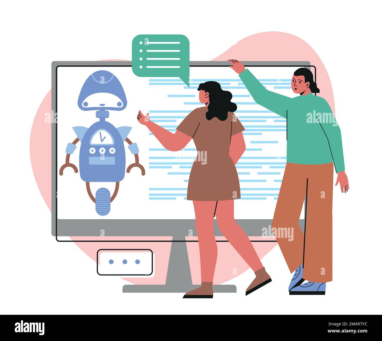 Chat bot robot and person Stock Vector Images - Alamy