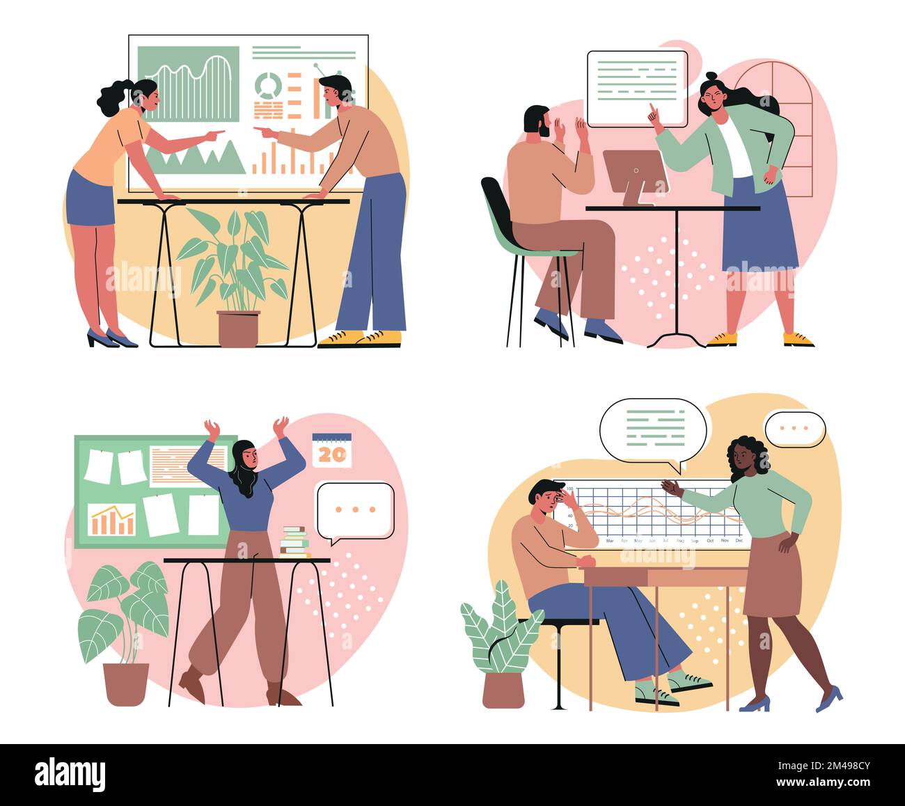 Bad work environment Stock Vector Images - Alamy