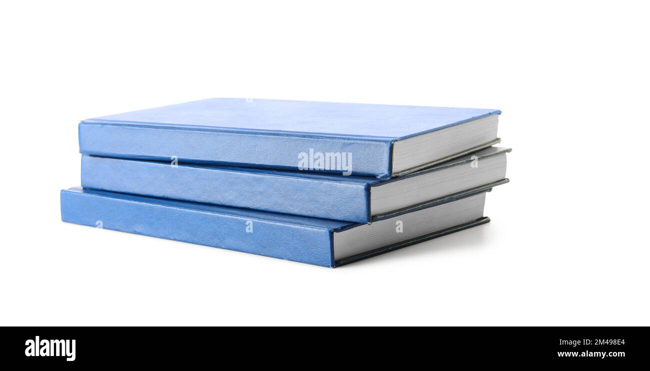 Stack of books isolated on white background Stock Photo - Alamy