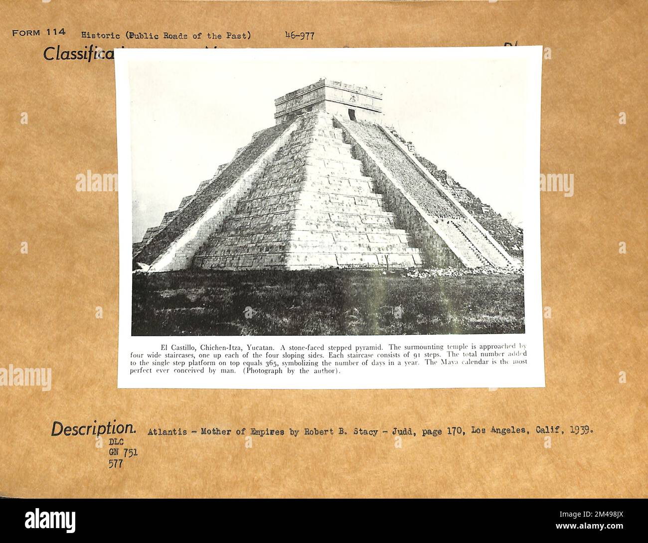 El Castillo, Chichen-Itza, Yucatan. Original caption: Atlantis- Mother ...