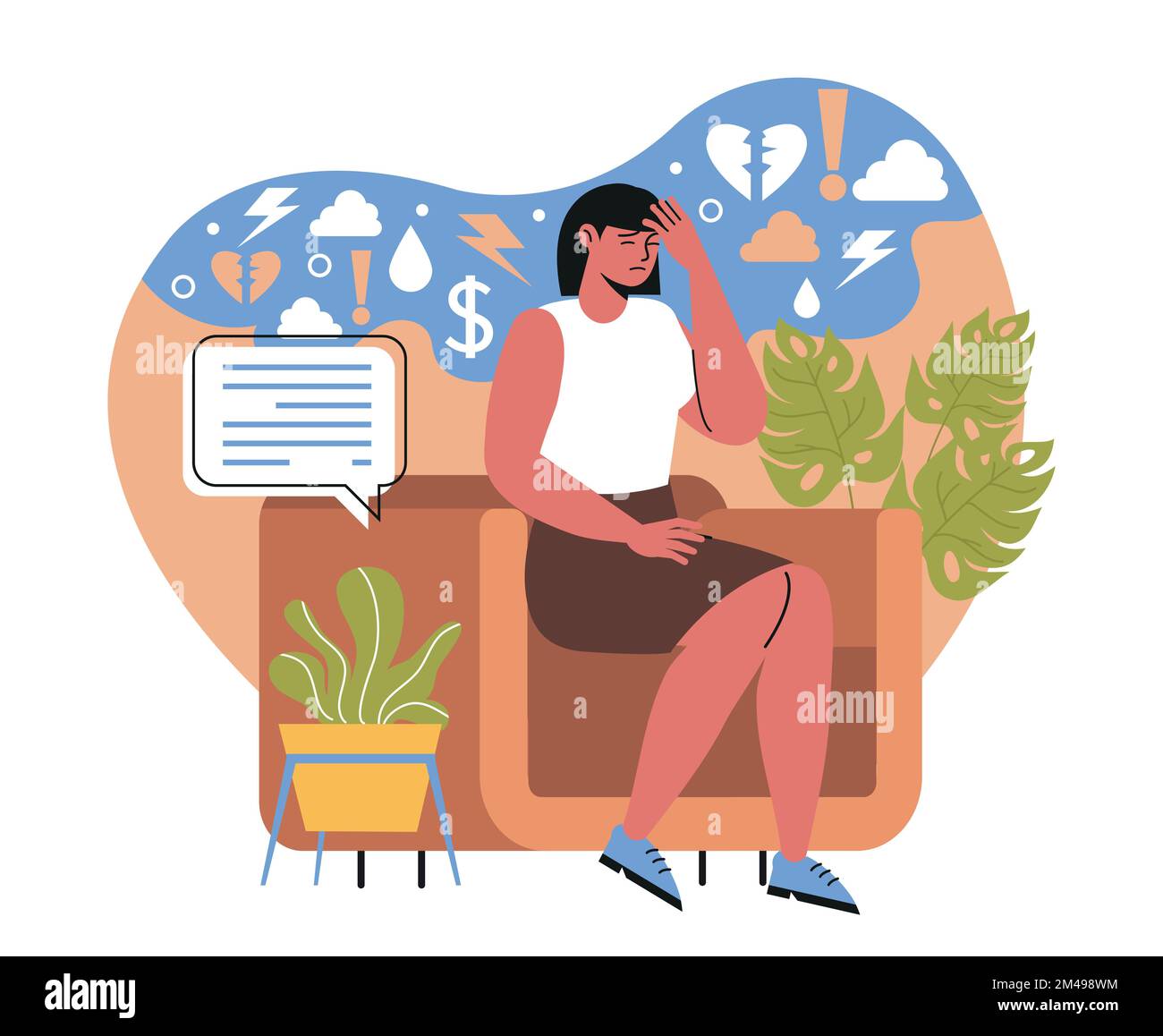 Illustration people mental health Cut Out Stock Images & Pictures - Alamy