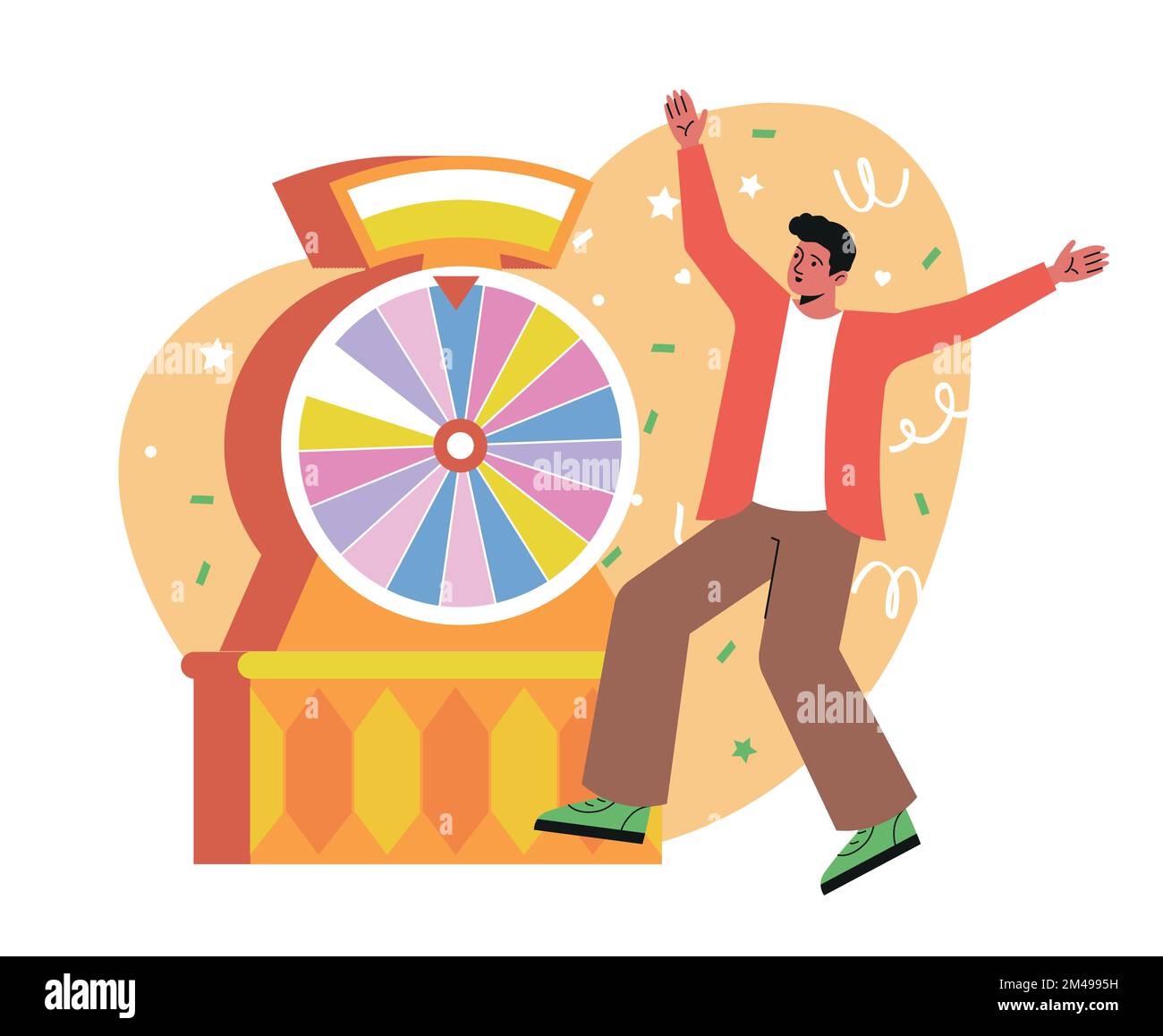 Happy lucky person concept Stock Vector Image & Art - Alamy