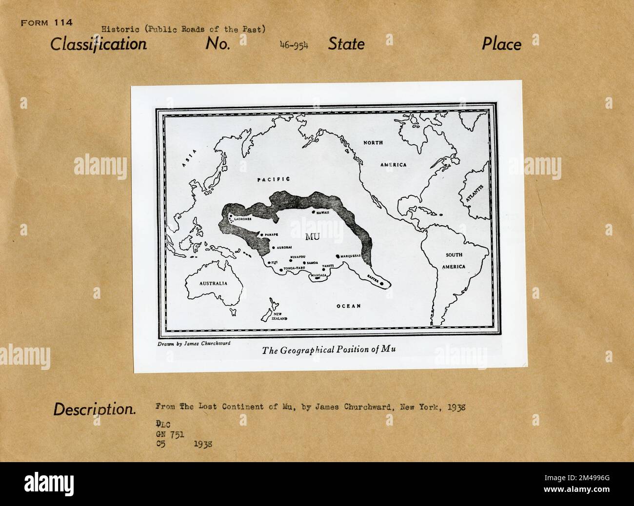 The Geographical Position of Mu. Original caption: From the Lost ...
