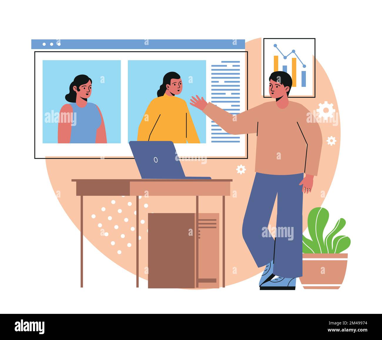 Virtual video conference call Stock Vector Image & Art - Alamy