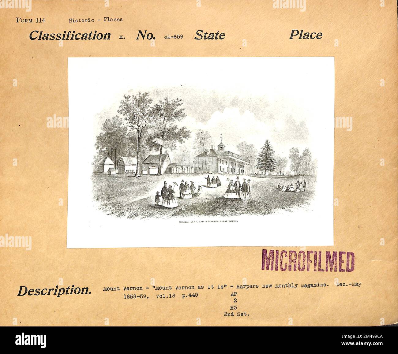 Mount Vernon. Original caption: Mount Vernon- "Mount Vernon as it is ...