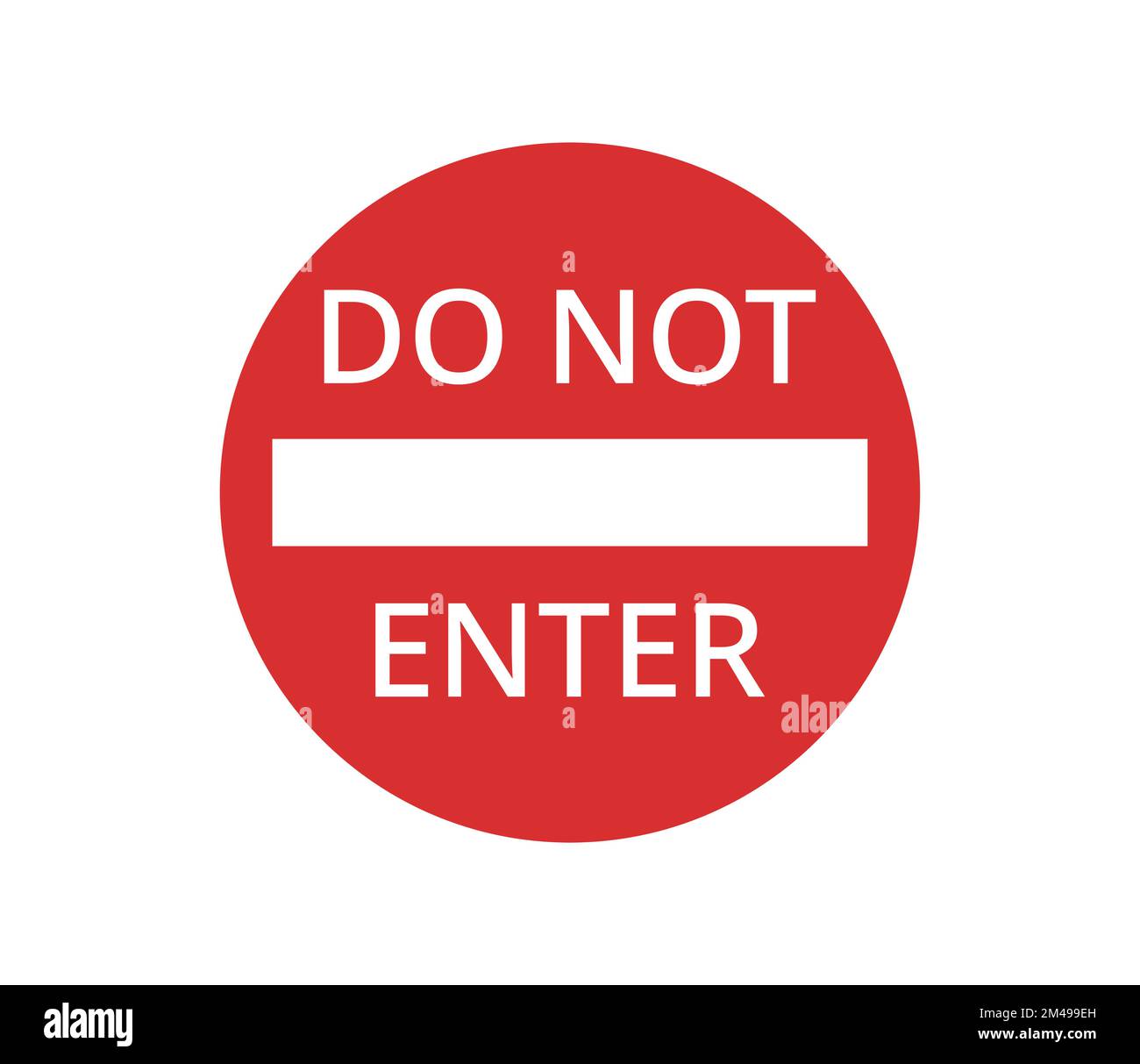 Isolated Do not Enter signal. Flat design Stock Vector Image & Art - Alamy