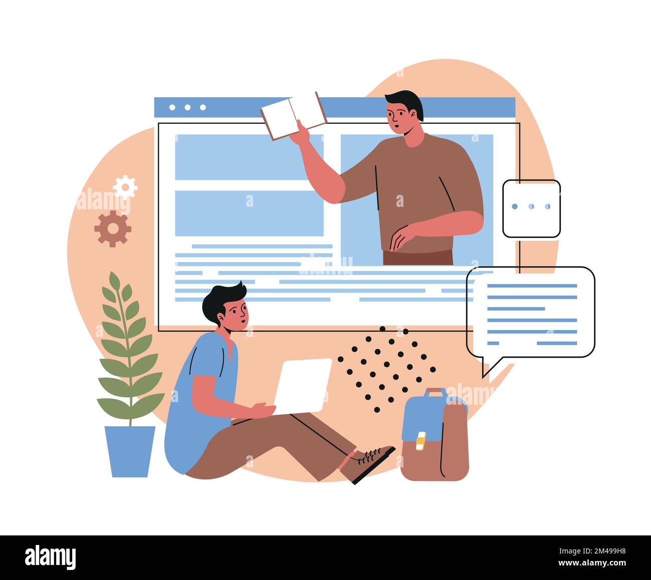 Learn online book bubble Cut Out Stock Images & Pictures - Alamy