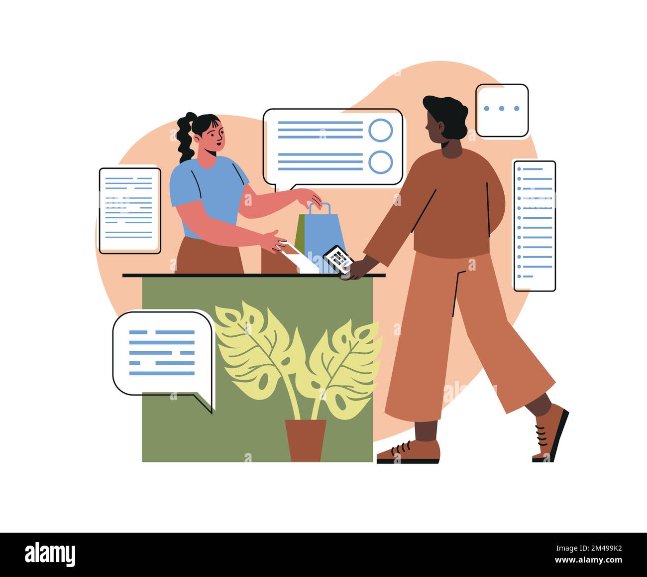 Cashless payment system concept Stock Vector Image & Art - Alamy