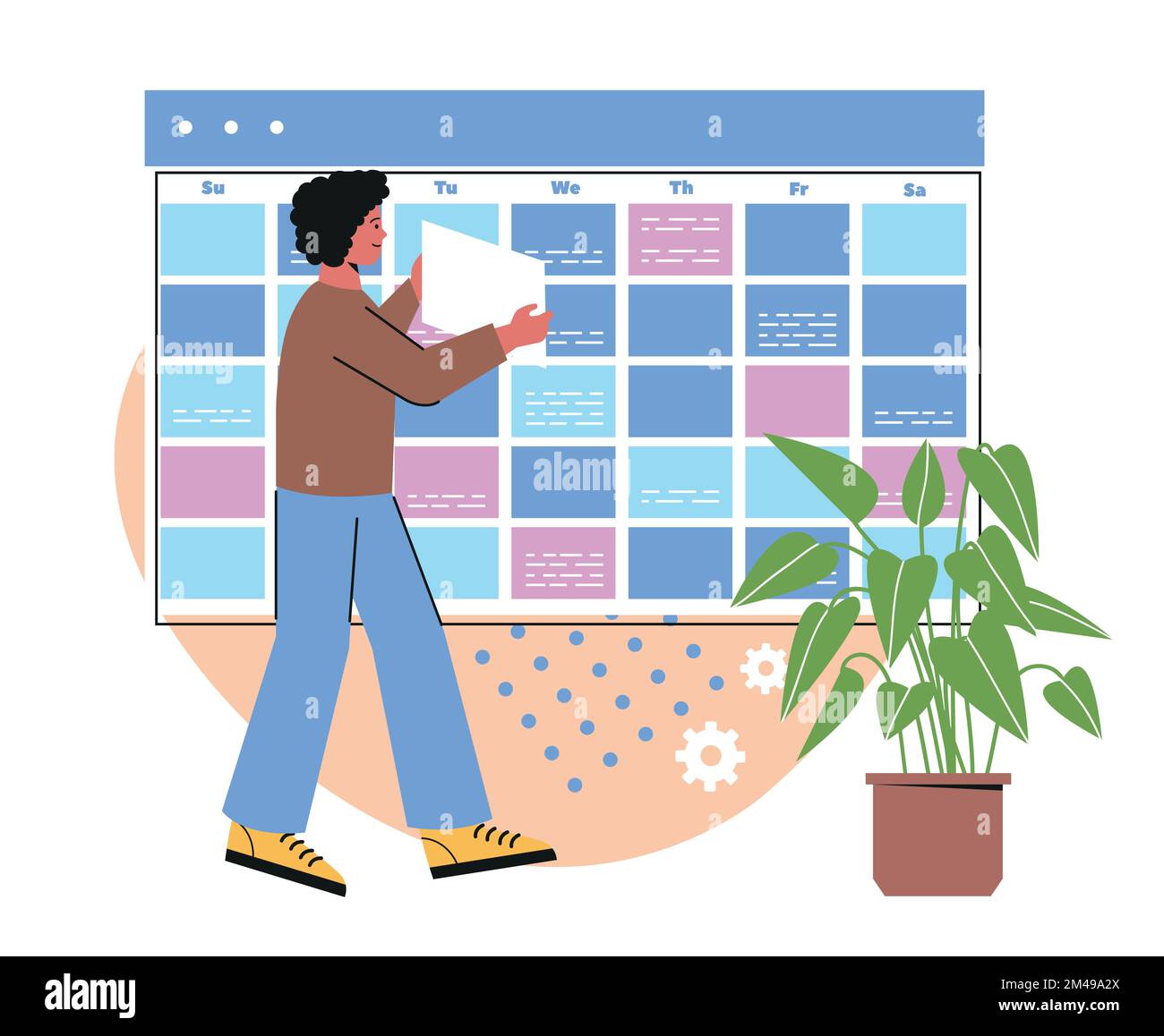 Person plan schedules concept Stock Vector Image & Art - Alamy