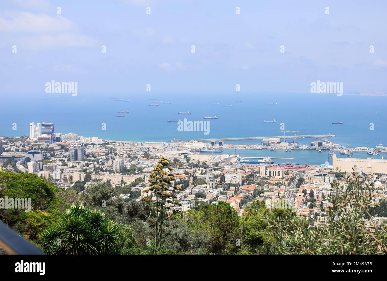 Beautiful view of seaside city Stock Photo - Alamy