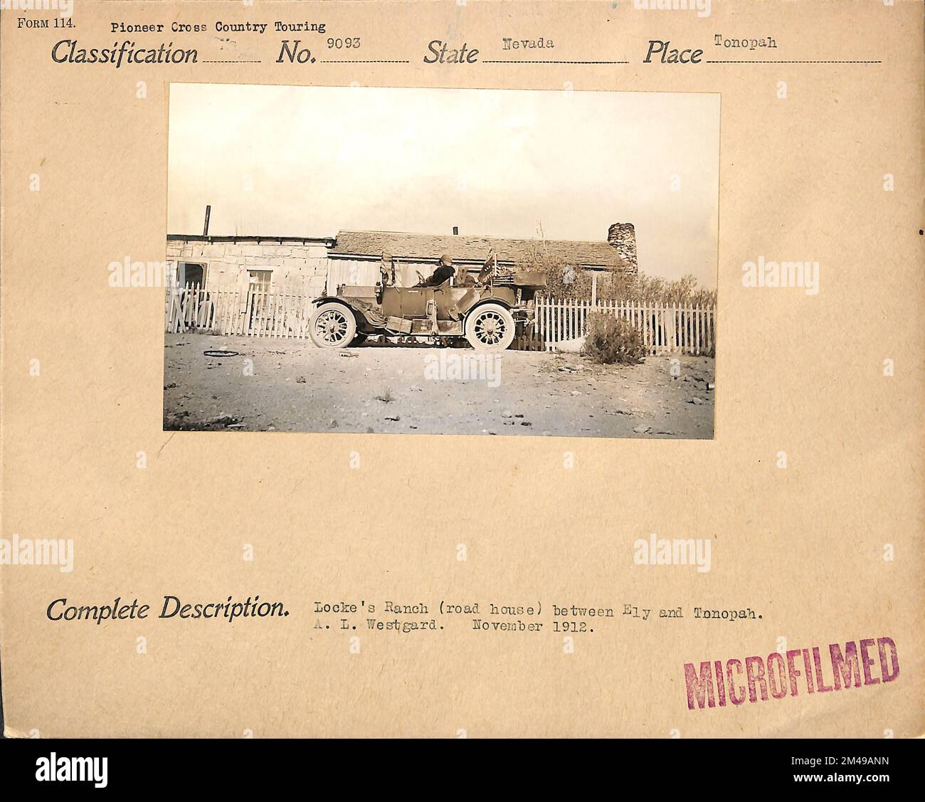 Locke's Ranch (Road House) Between Ely and Tonopah. Original caption ...