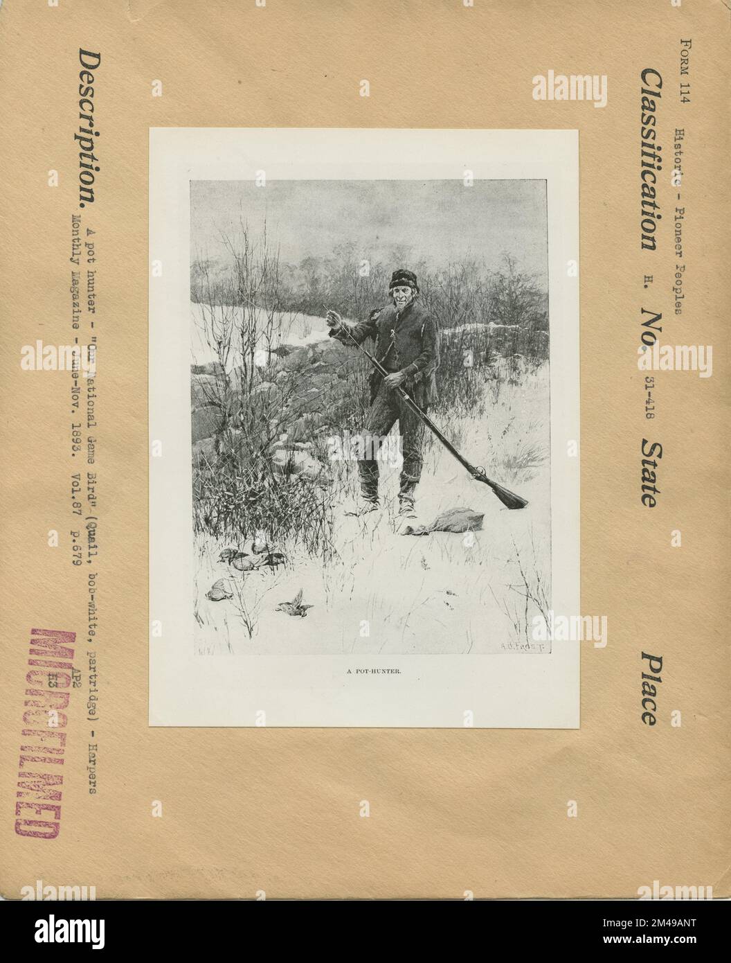A Pot Hunter. Original caption: A pot hunter. "Our National Game Bird ...