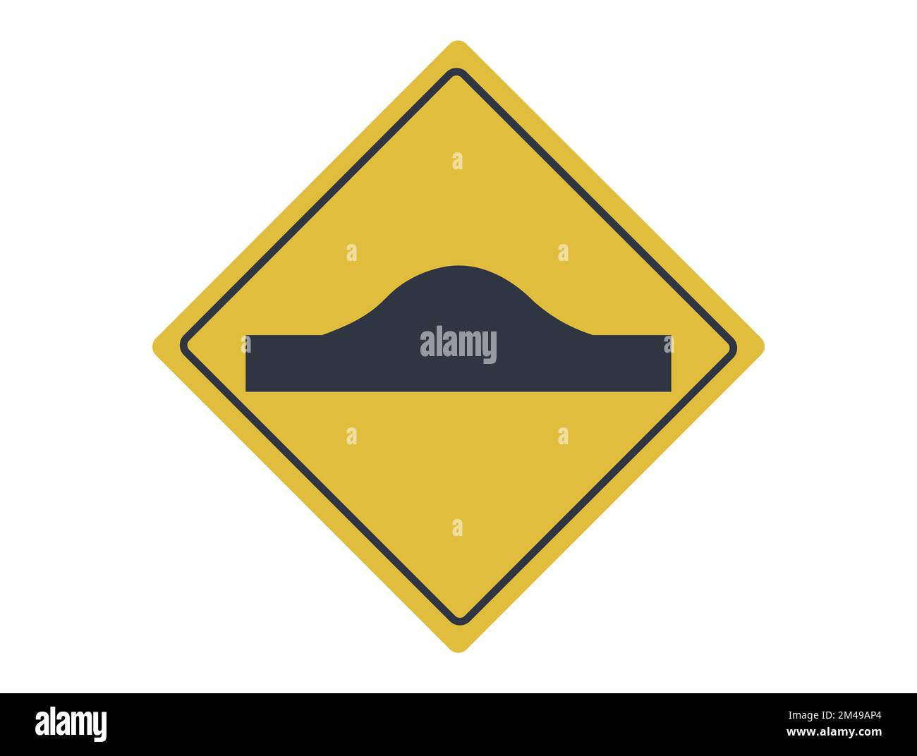 Isolated speed bump traffic sign. Flat design Stock Vector Image & Art ...