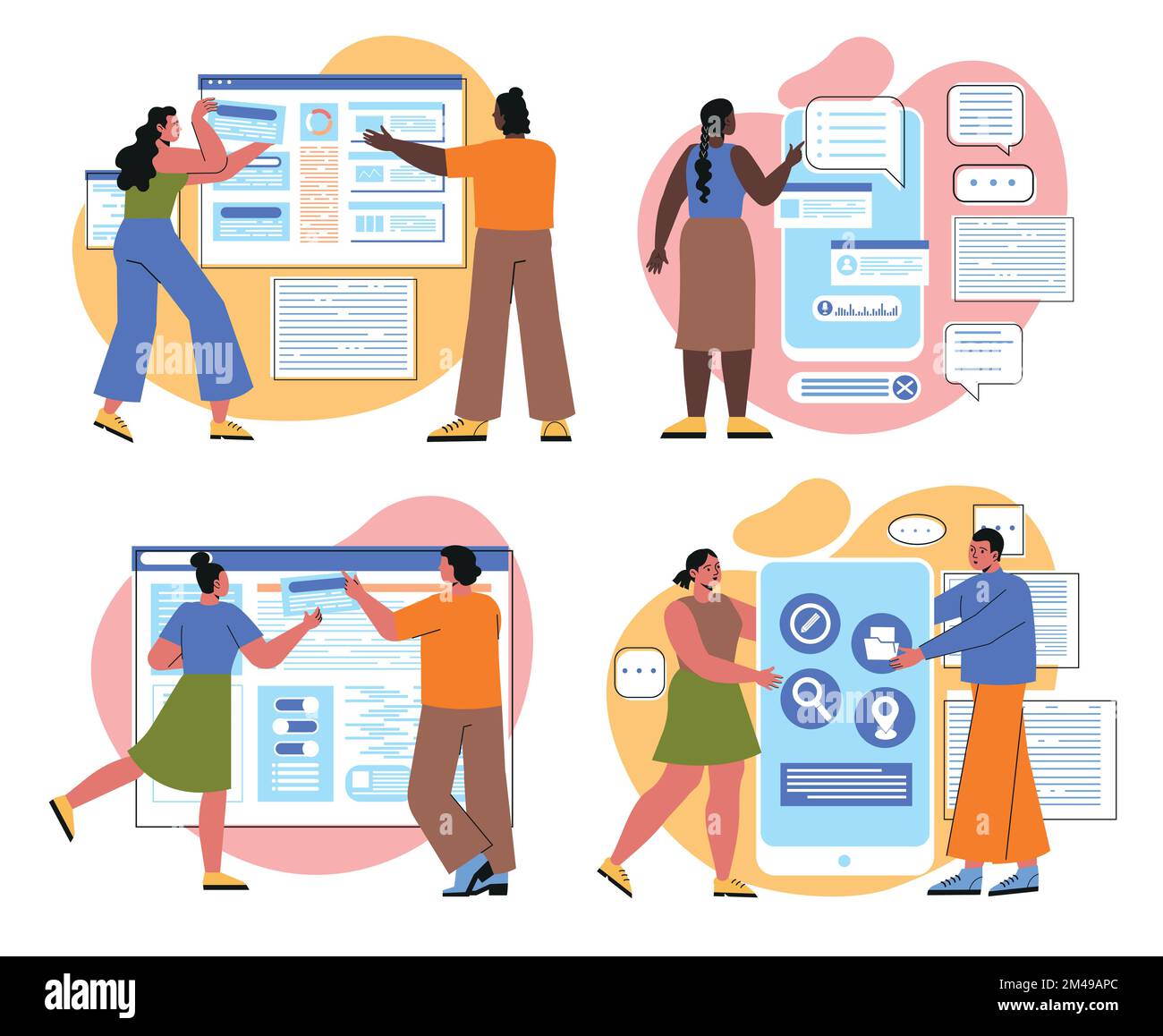 Set of UI and UX designers Stock Vector Image & Art - Alamy