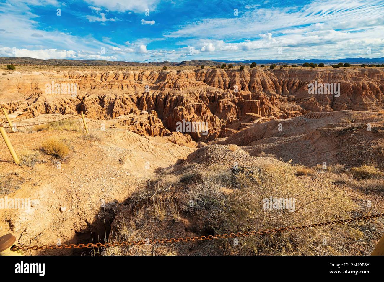 The Cathedral Gorge state park with its patterns made erosions of ...