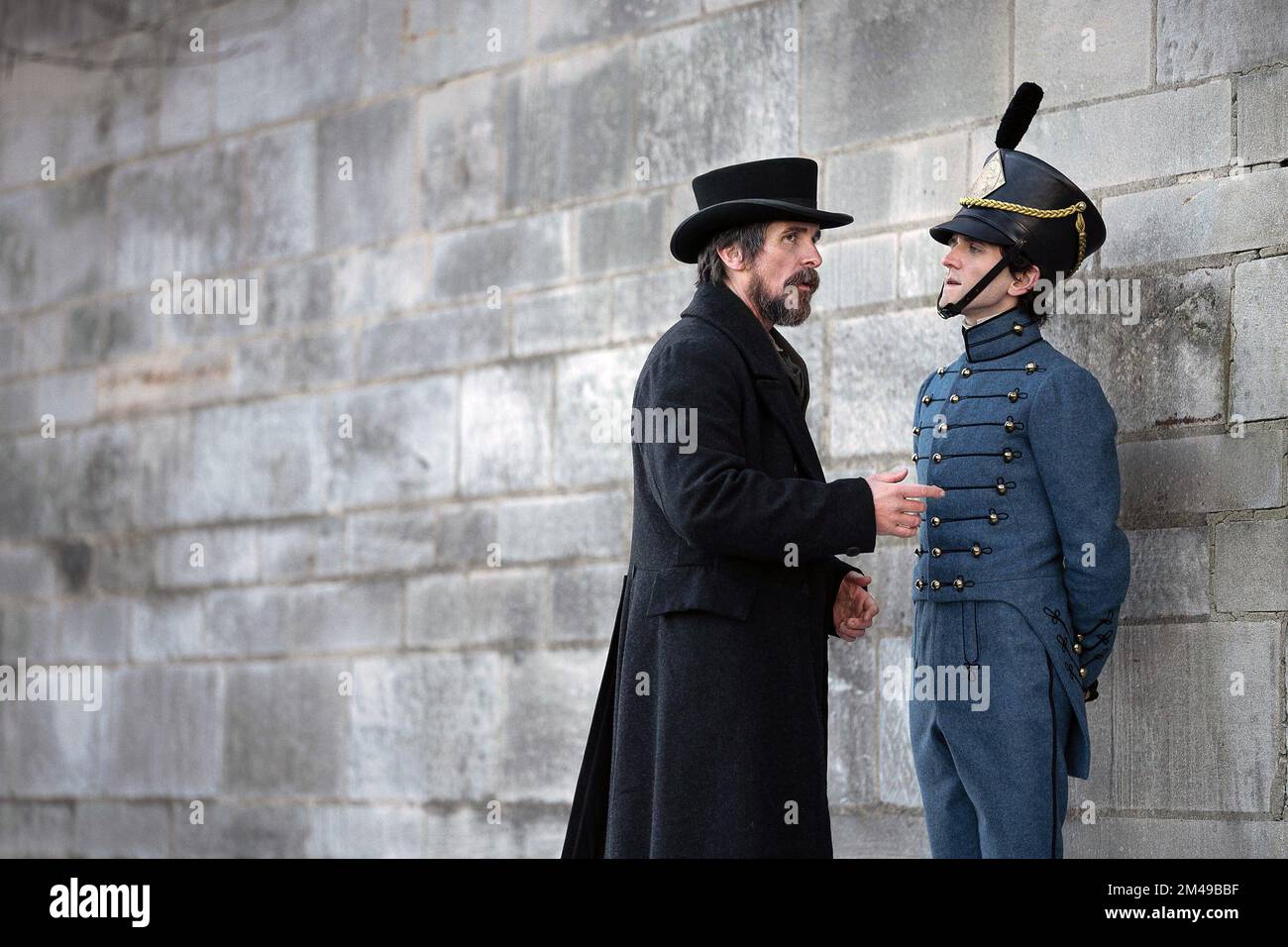 THE PALE BLUE EYE, from left: Christian Bale, Harry Melling as Edgar ...
