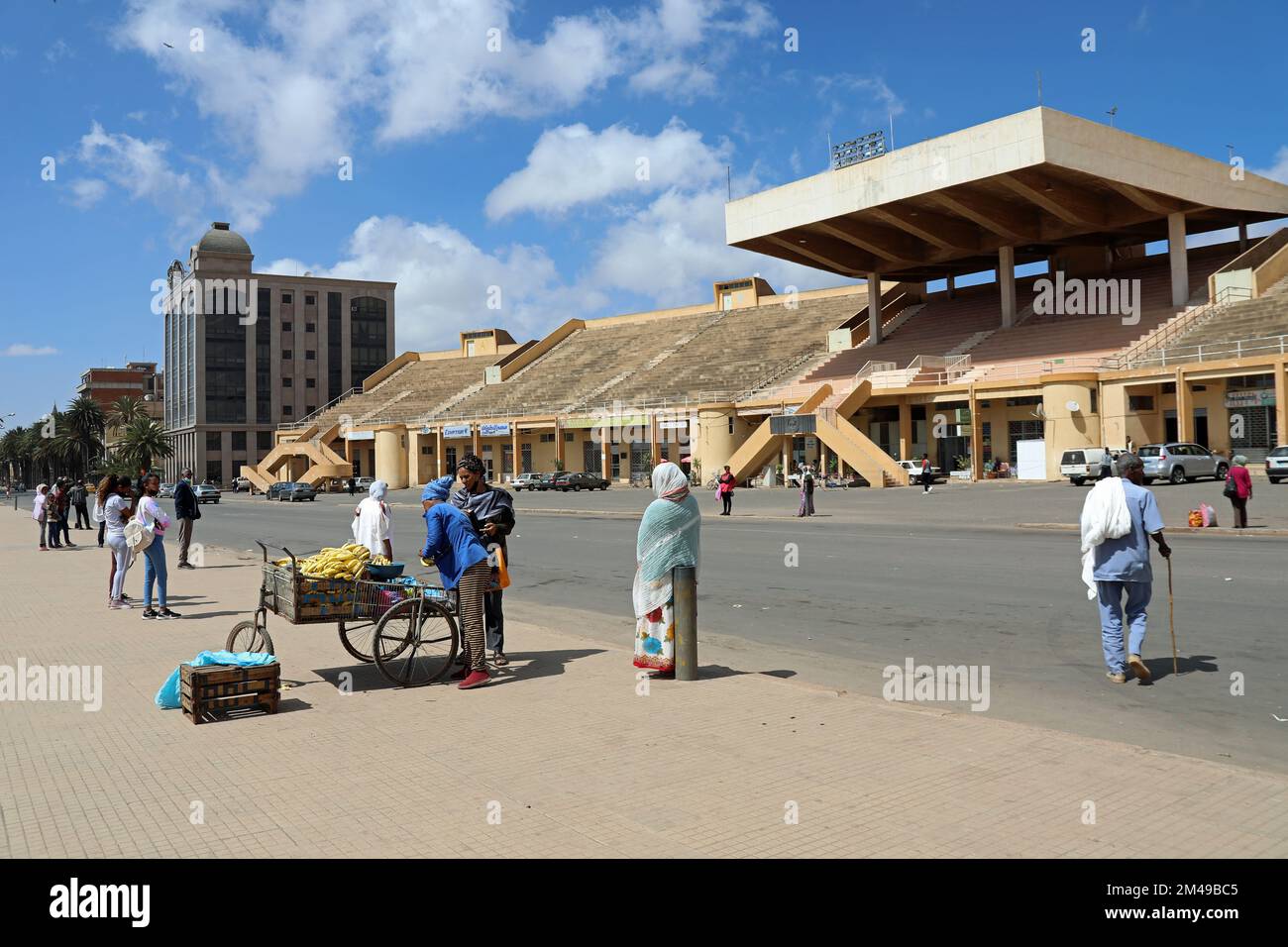 People at Bahti Meskerem Square in Asmara Stock Photo - Alamy