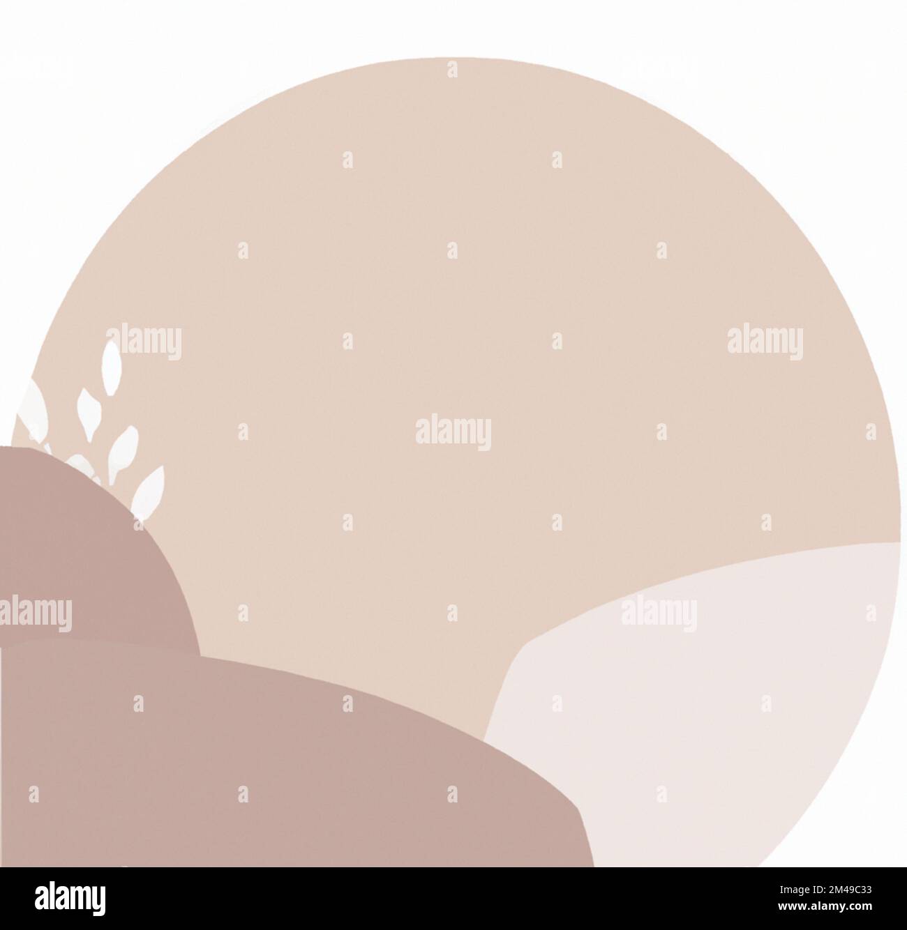 Trendy graphic illustration with an elegant muted color palette ...