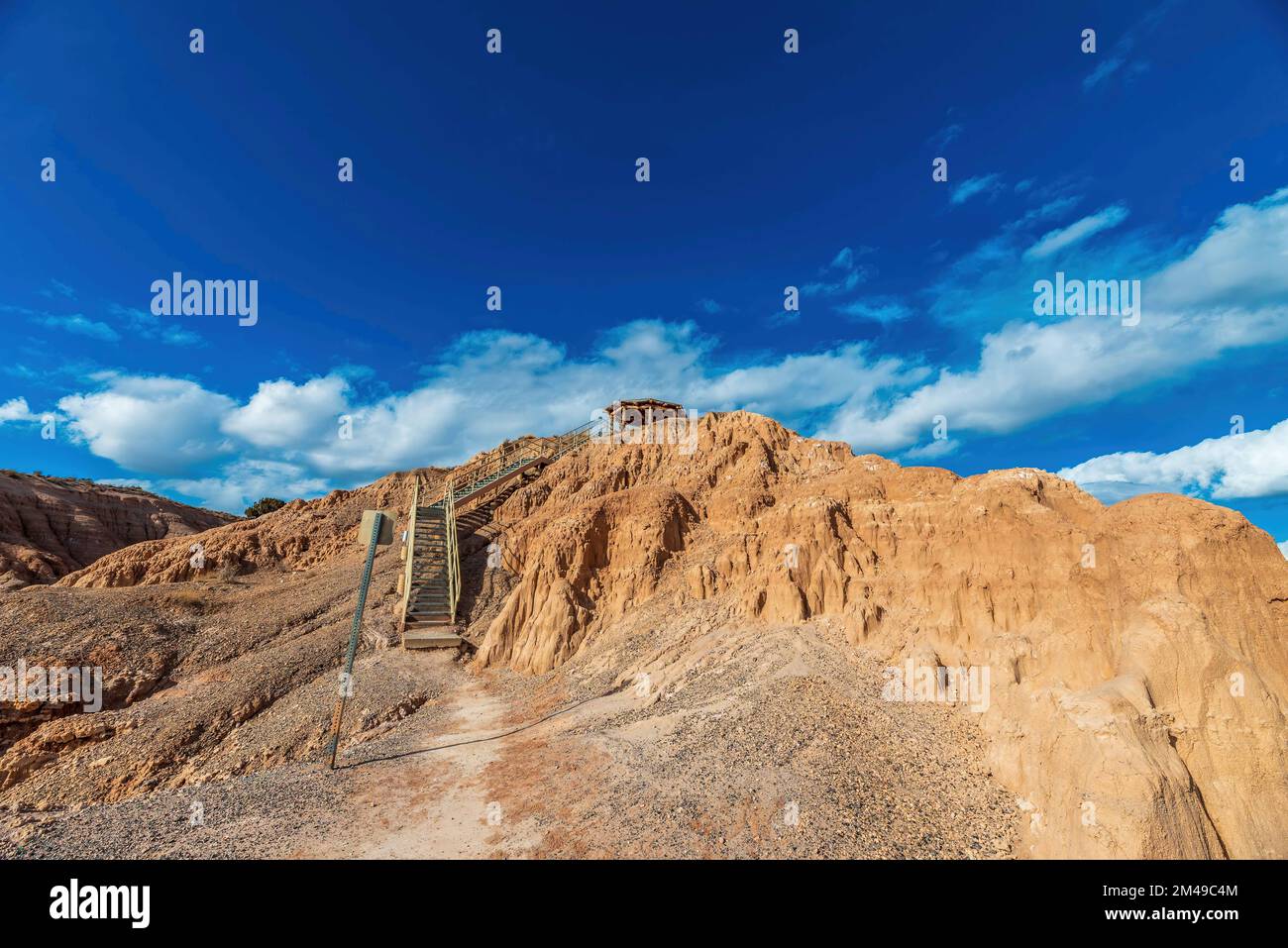 The Cathedral Gorge state park with its patterns made erosions of ...