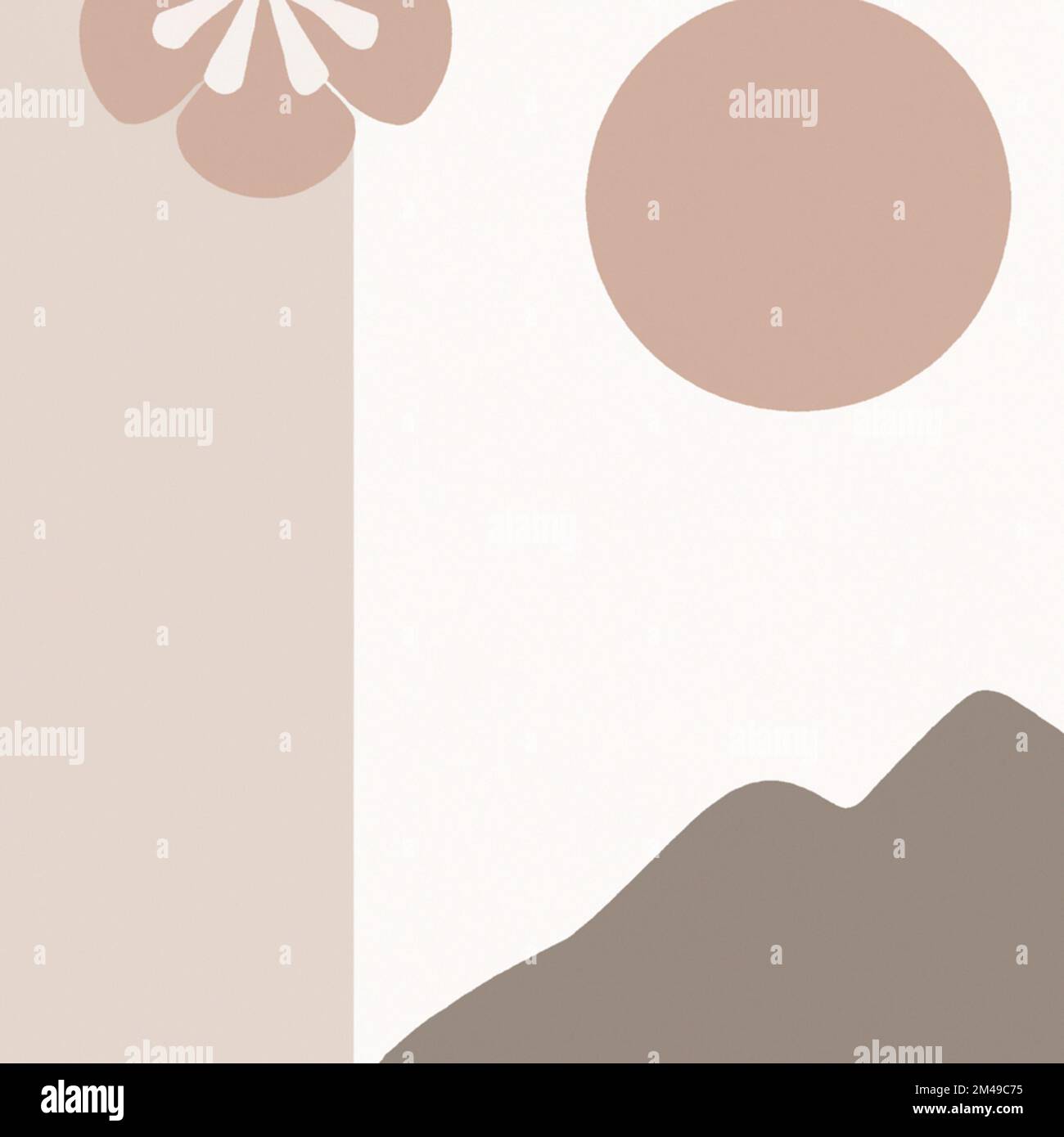 Trendy graphic illustration with an elegant muted color palette ...