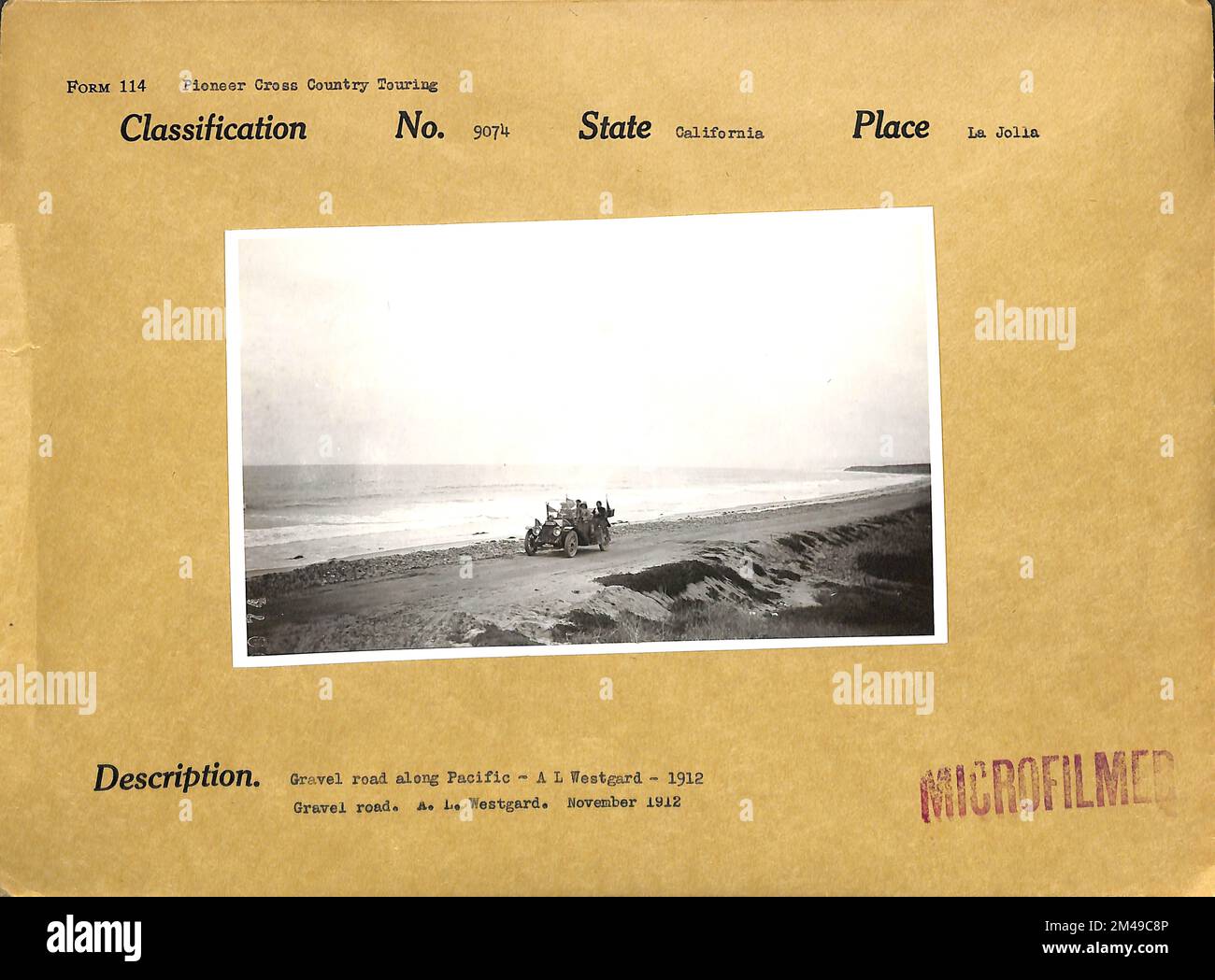 Gravel Road Along Pacific. Original caption: Gravel road along Pacific ...