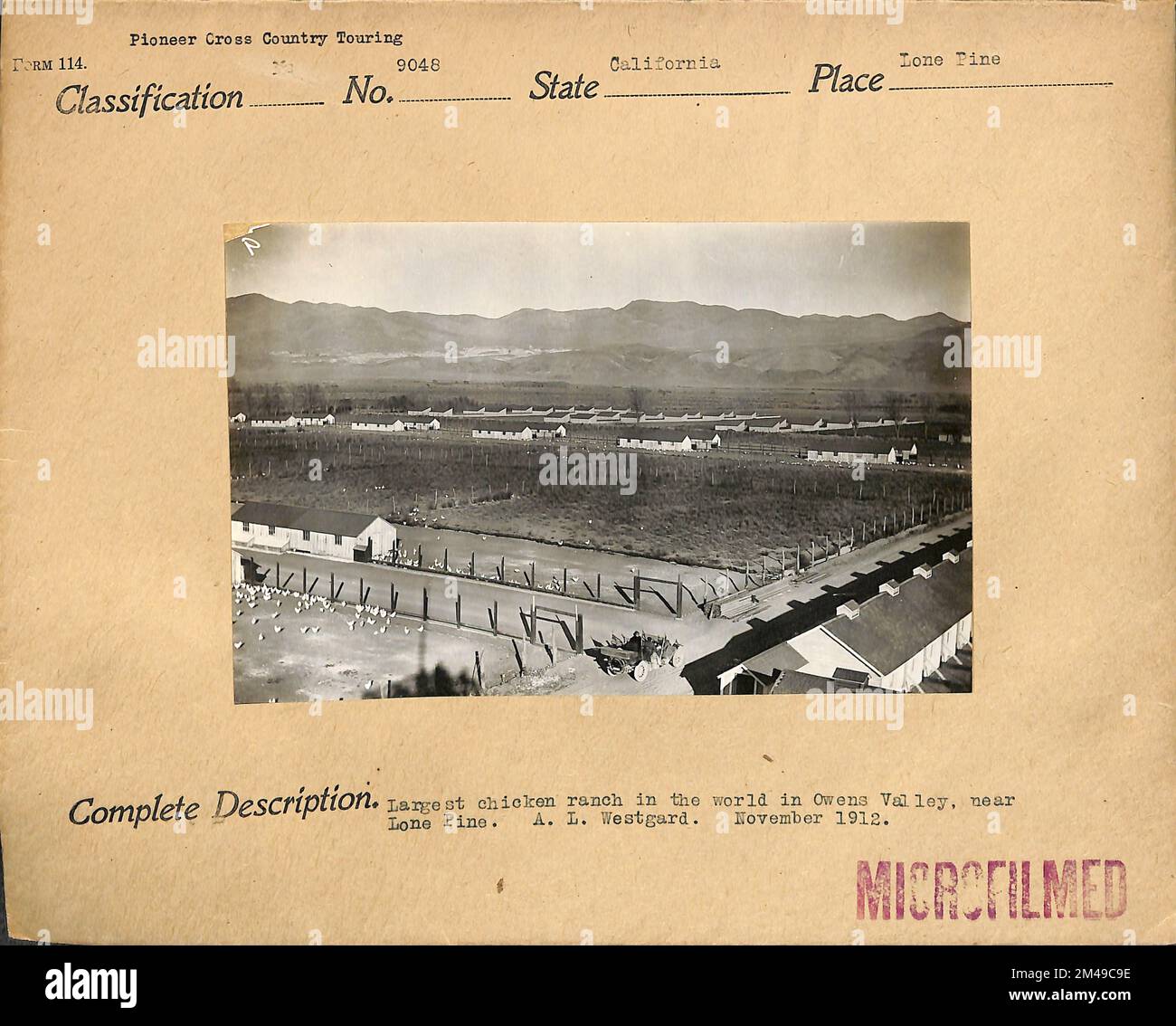 Largest Chicken Ranch in the World in Owens Valley, Near Lone Pine ...