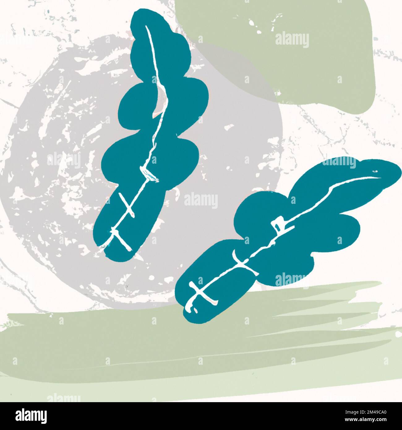 Trendy graphic illustration with an elegant muted color palette ...