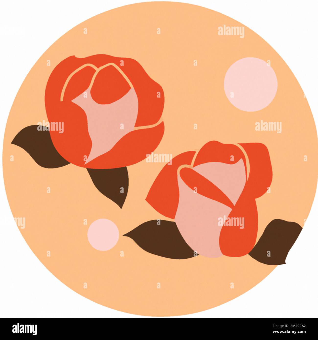 Trendy graphic illustration with an elegant muted color palette ...