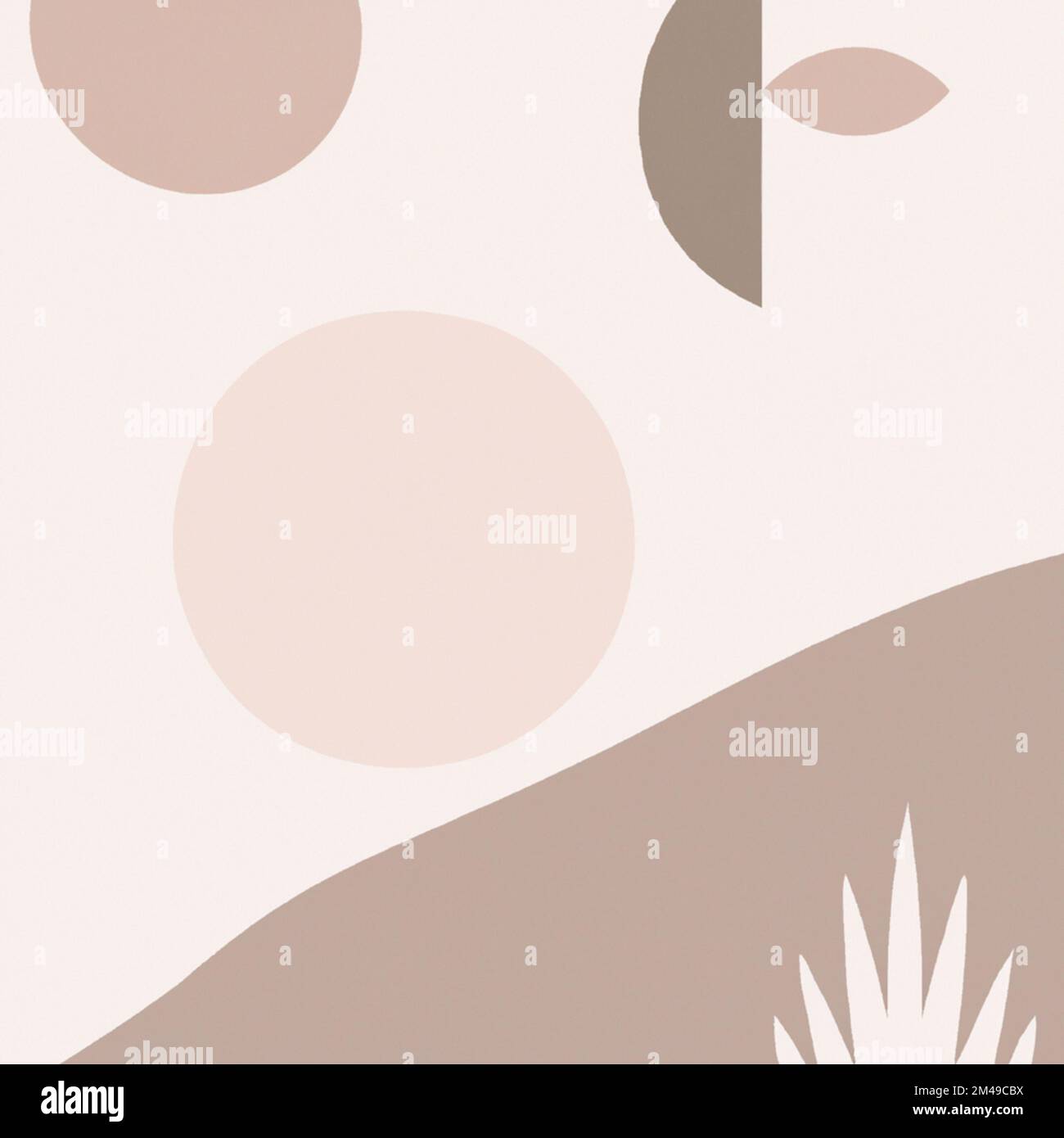 Trendy graphic illustration with an elegant muted color palette ...