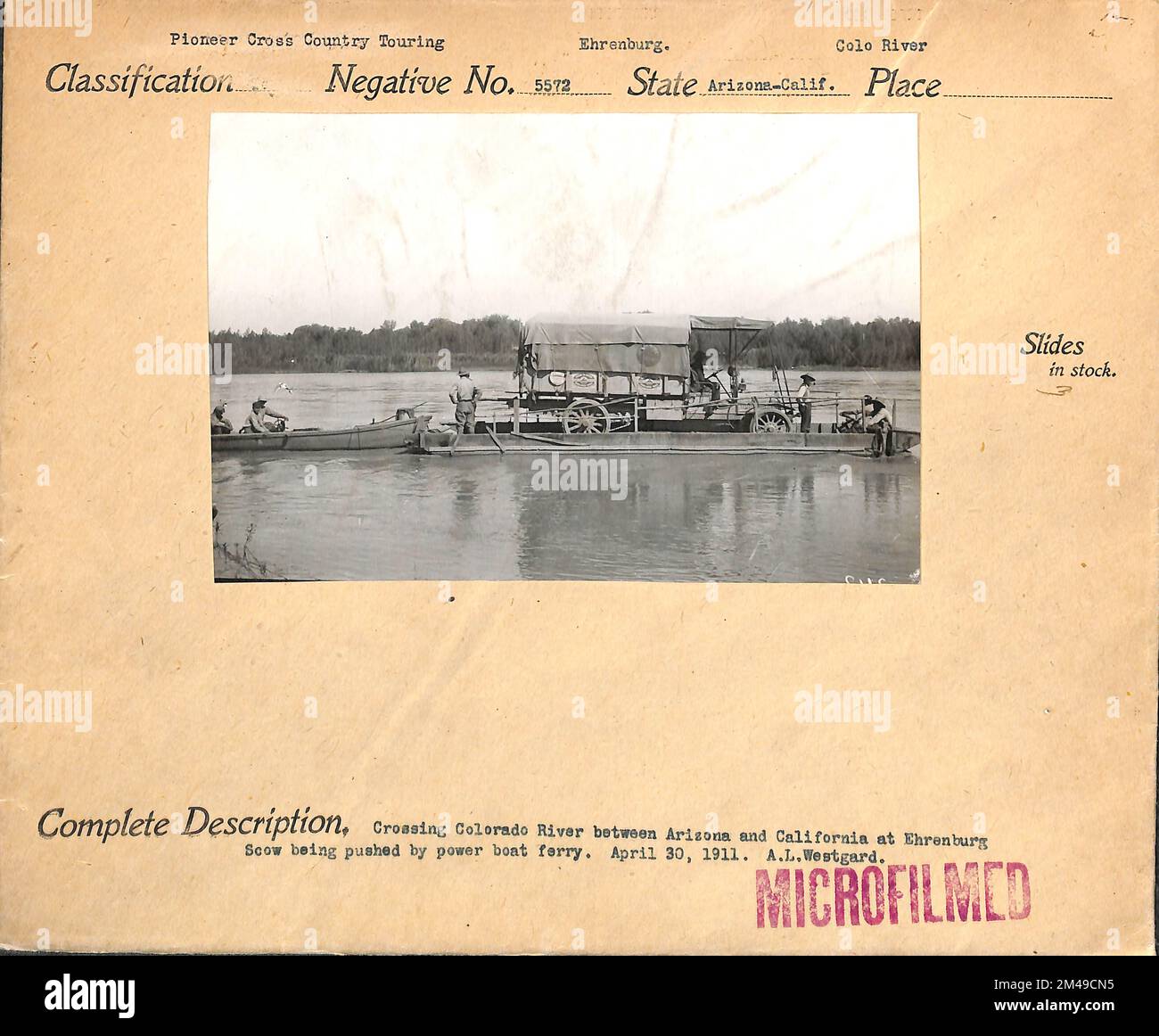 Crossing Colorado River Between Arizona and California at Ehrenburg ...