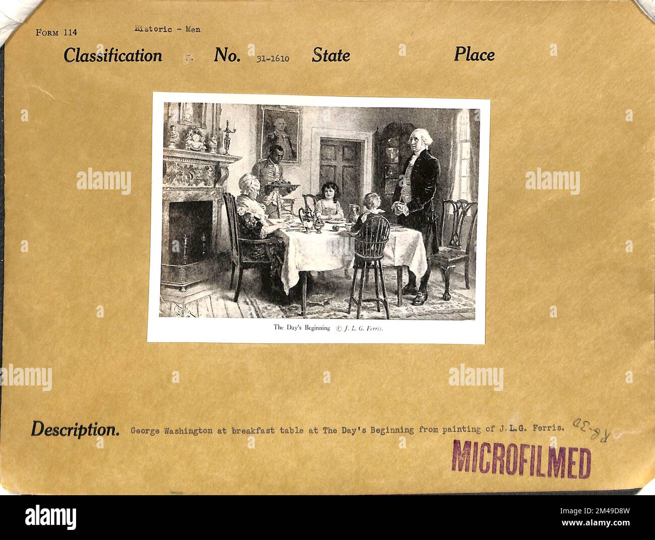 George Washington at Breakfast Table at The Day's Beginning from ...