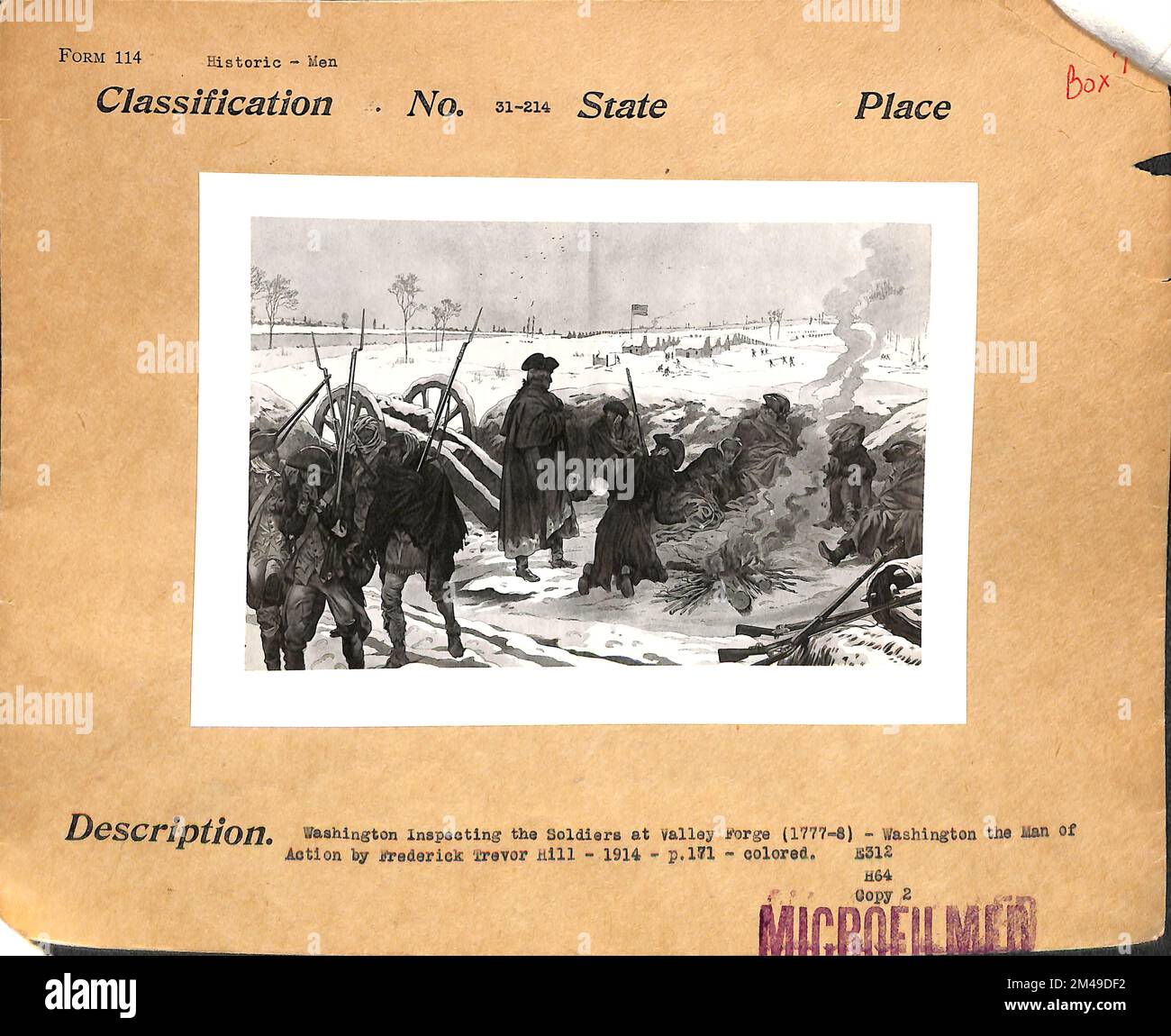 Washington Inspecting the Soldiers at Valley Forge. Original caption ...