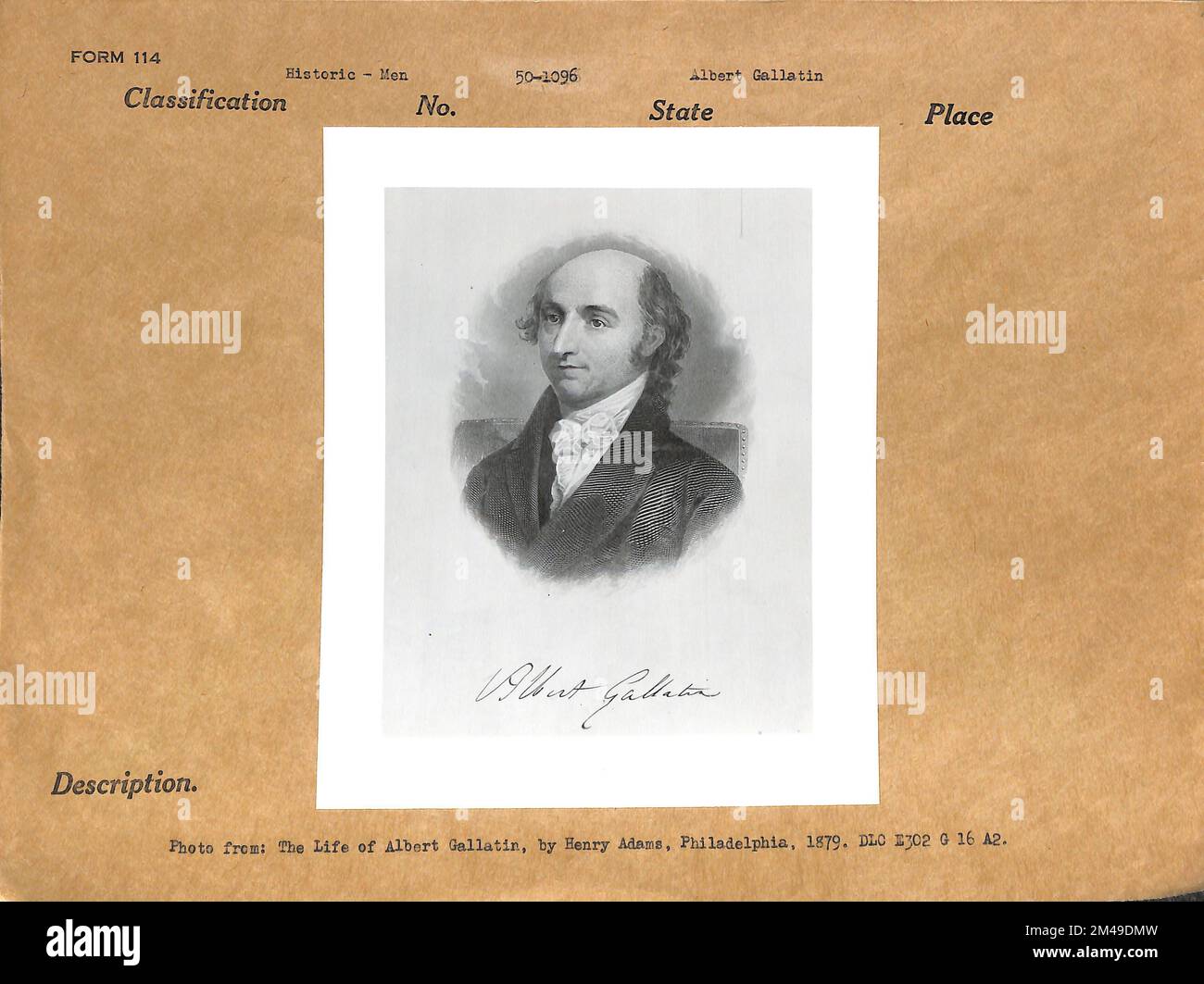 Albert Gallatin. Original caption: Photo from: The Life of Albert ...