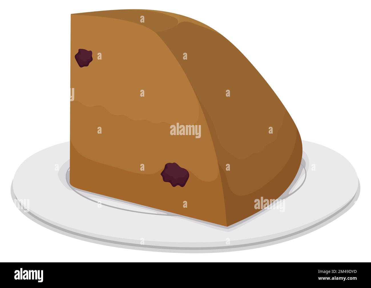 Traditional custard served in a plate, with tasty raisins ready to be ...