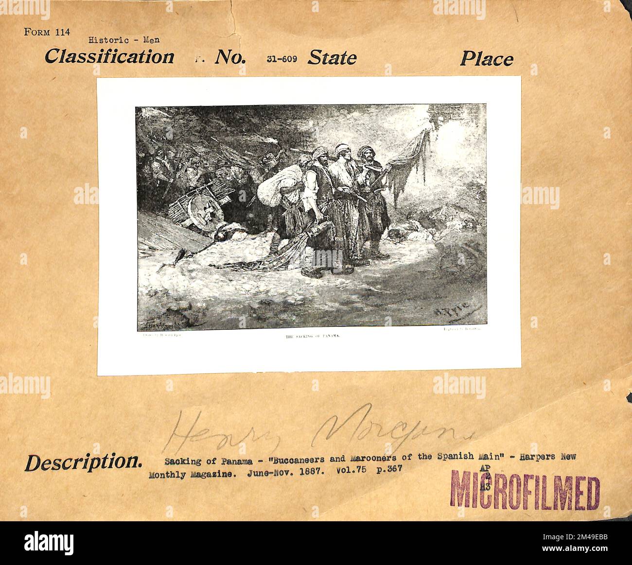 Sacking of Panama. Original caption: Sacking of Panama - "Buccaneers ...