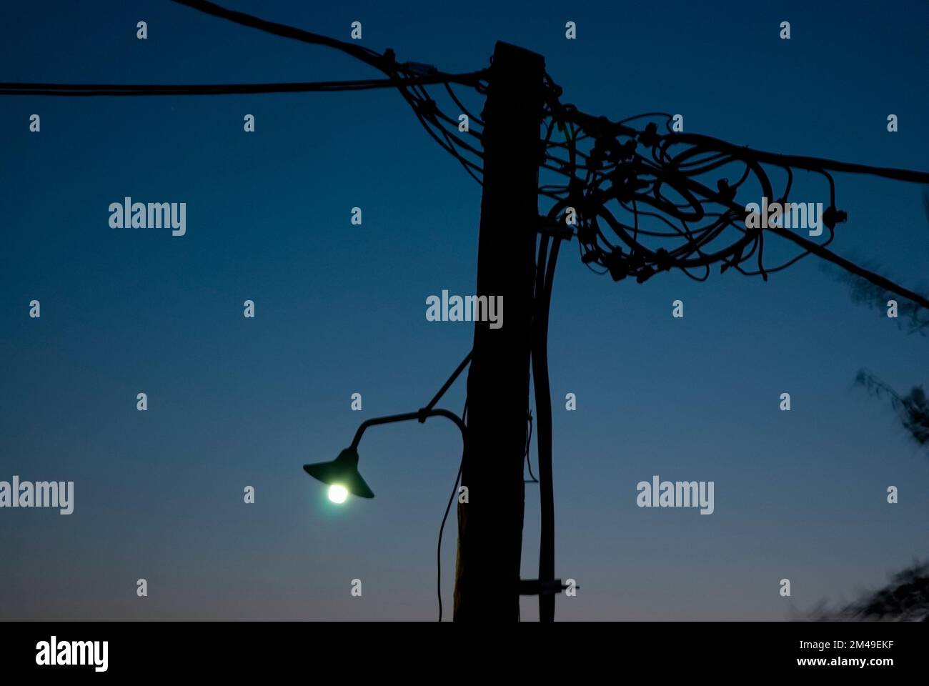 save electricity with street lighting Stock Photo - Alamy