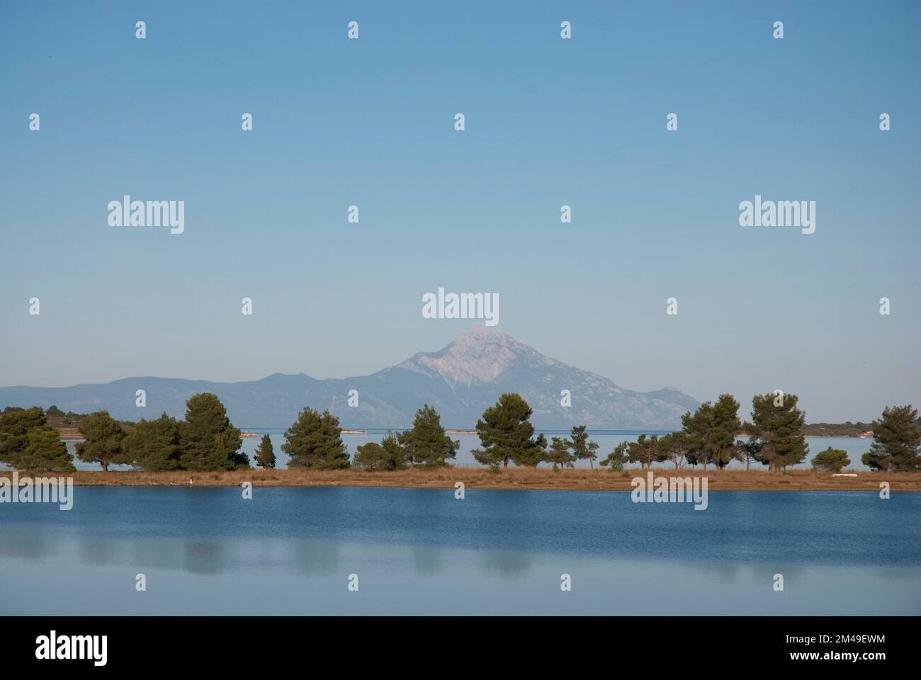 Lagoon on a coast in Greece Stock Photo - Alamy