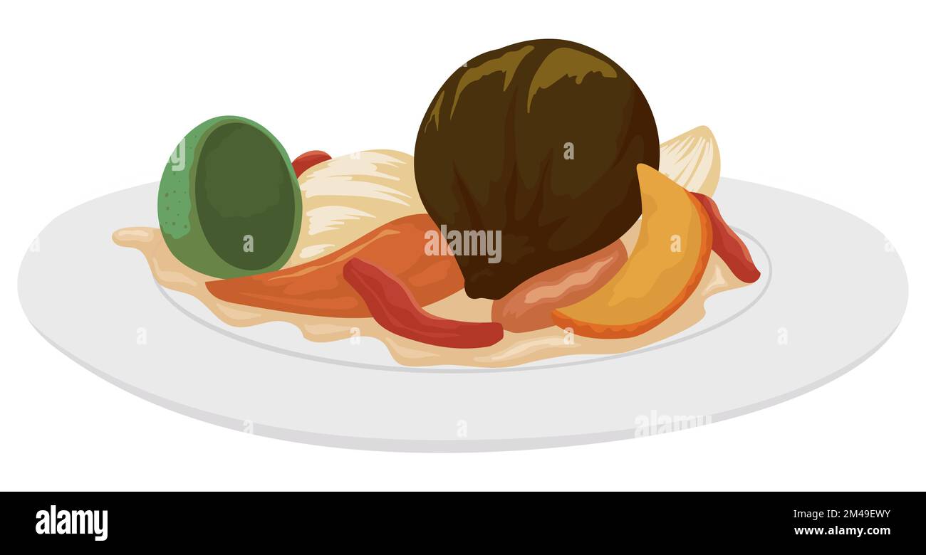 Delicious plate presenting a traditional Colombian dessert, the ...