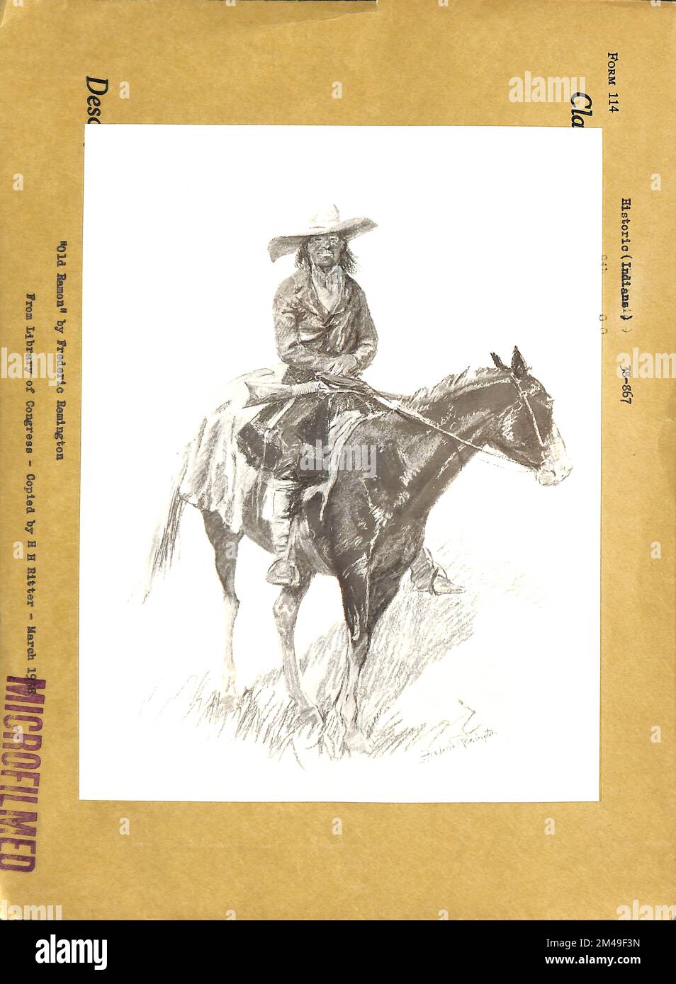 Old Ramon. Original caption: "Old Ramon" by Frederic Remington from ...