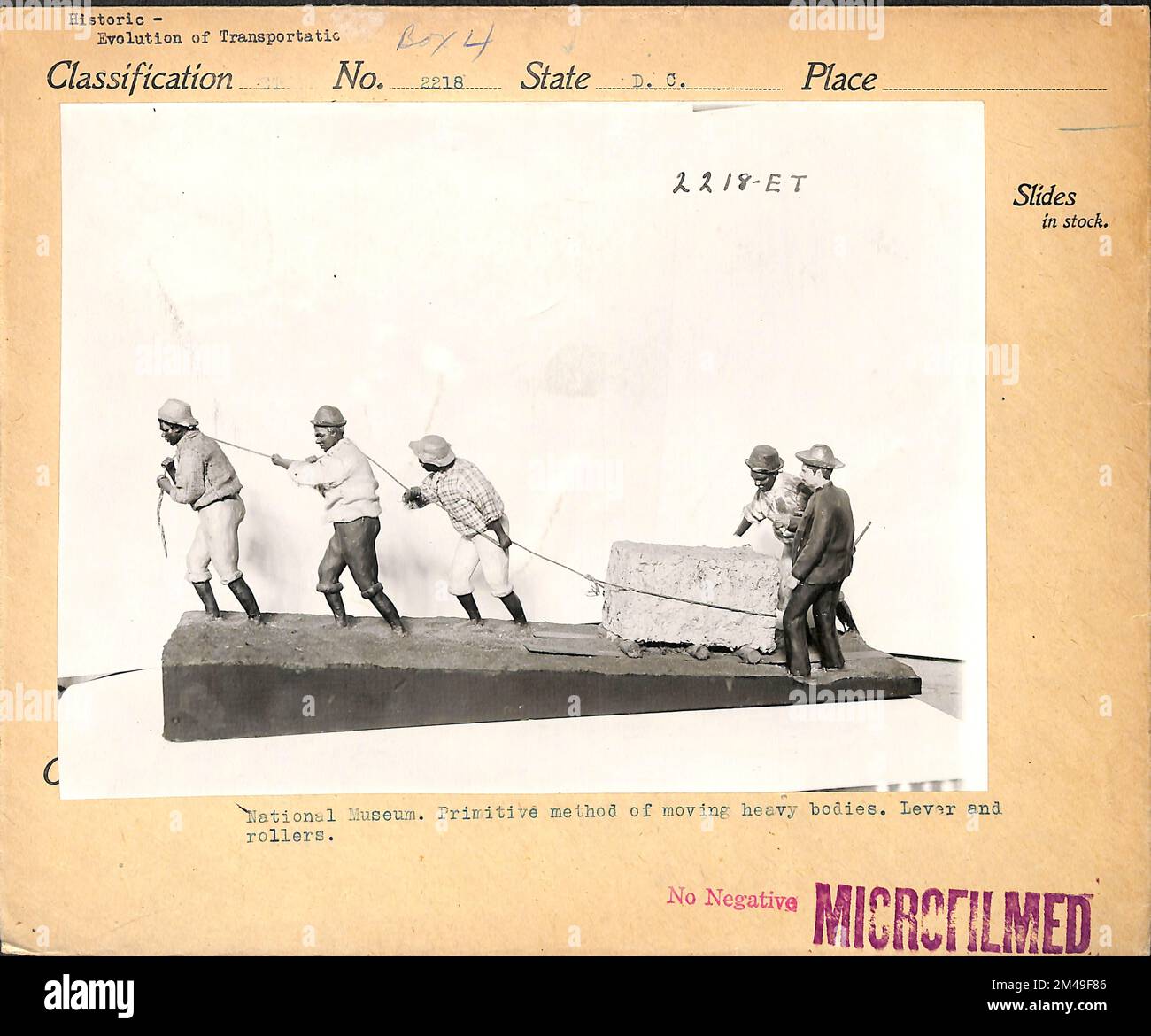 Primitive Method of Moving Heavy Bodies with Lever and Rollers ...