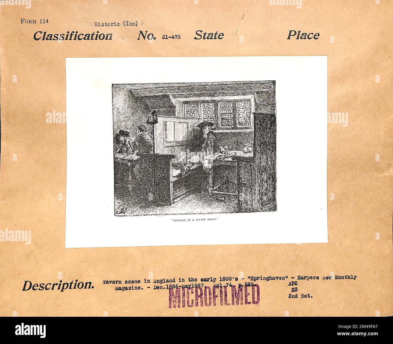 Tavern Scene in England in the Early 1800's. Original caption: Tavern ...