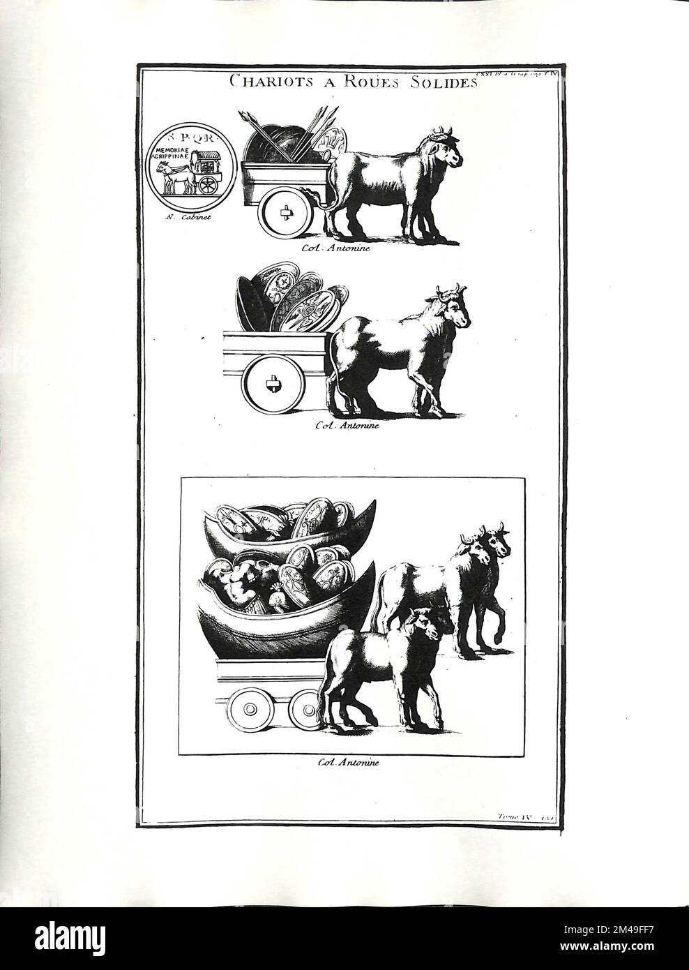 Carpentum, a Two-Wheeled Chariot Pulled by Mules, on Medals. Original ...