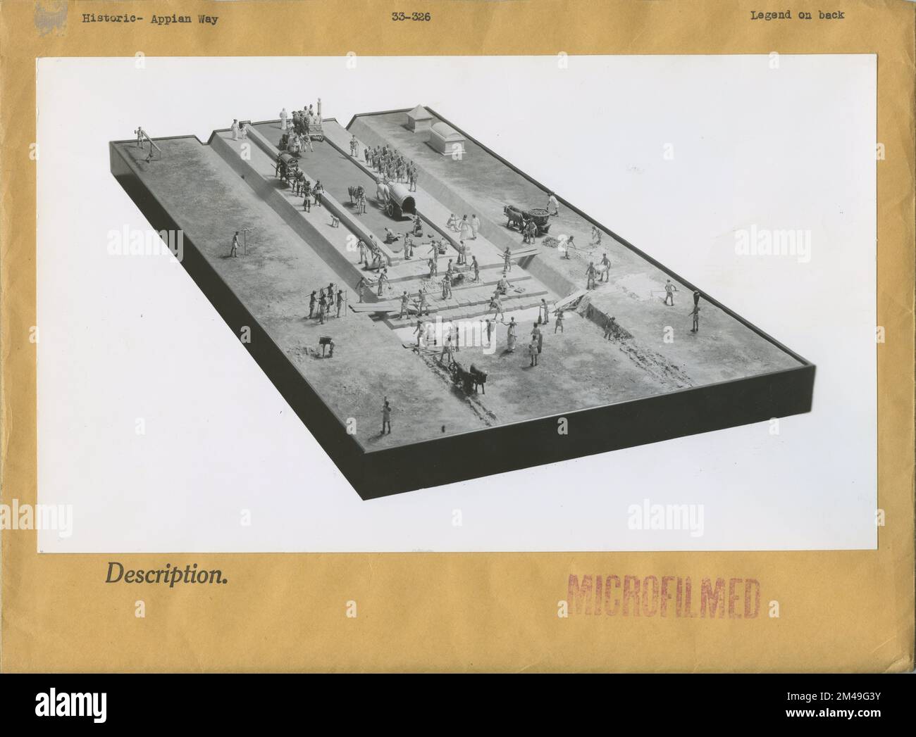 Model of the Appian Way. Original caption: Model of the Appian Way ...