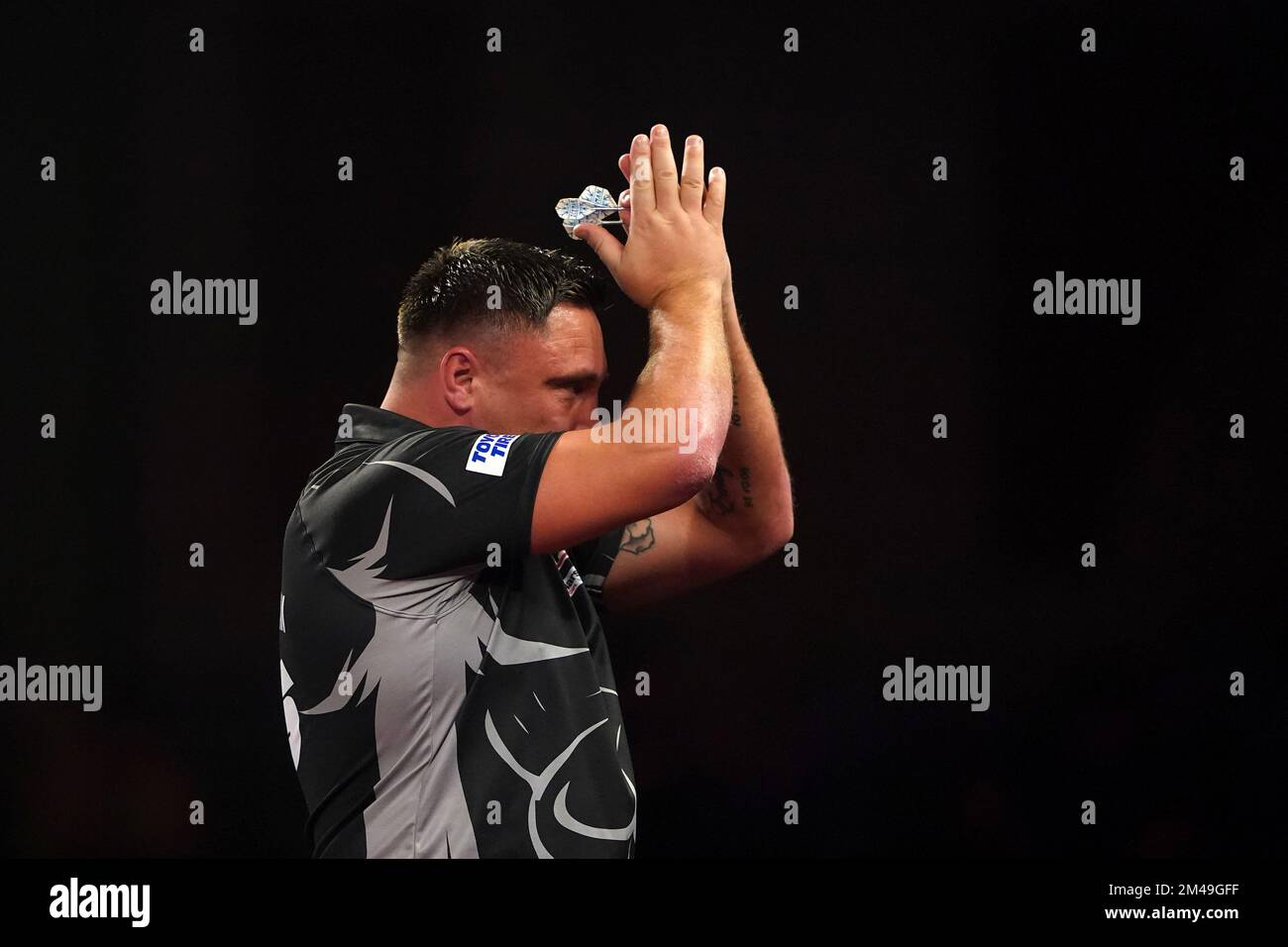 Wales' Gerwyn Price celebrates after victory over England's Luke ...