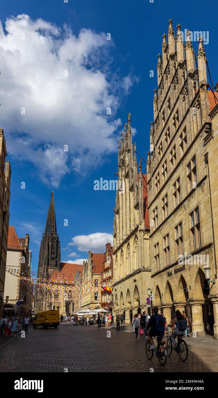 St. Lamberti Church with the sculpture Ladder to Heaven by Billie ...